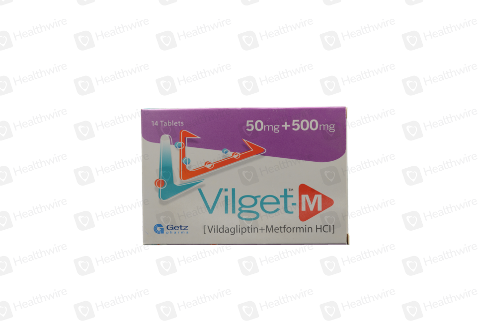 Vilget M (50/500mg) 14 Tablets Price in Pakistan - Uses, Dosage, Side ...