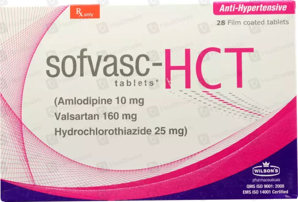 Sofvasac Hct (10/160/25mg) 28 Tablets Price in Pakistan - Uses, Dosage ...