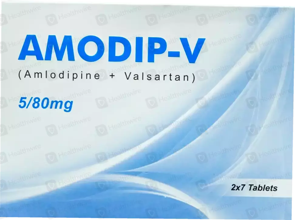 Amodip V (5/80mg) 14 Tablets Price in Pakistan - Uses, Dosage, Side Effects