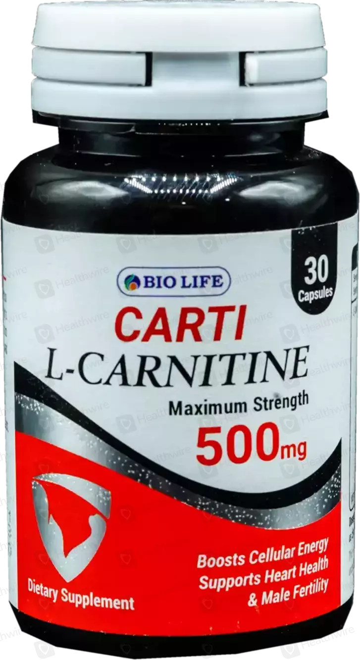 Biolife Carti (500mg) 30 Capsules Price in Pakistan - Uses, Dosage ...