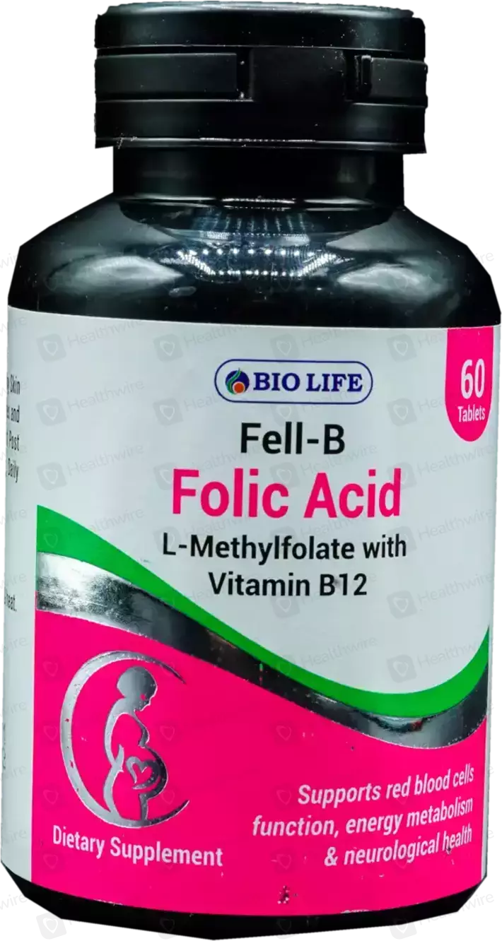 Biolife Fell B (Folic Acid) 60 Tablets Price in Pakistan - Uses, Dosage ...