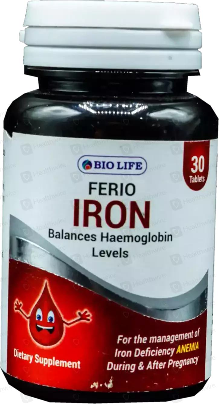 Ferio (Iron) 30 Tablets Price in Pakistan - Uses, Dosage, Side Effects
