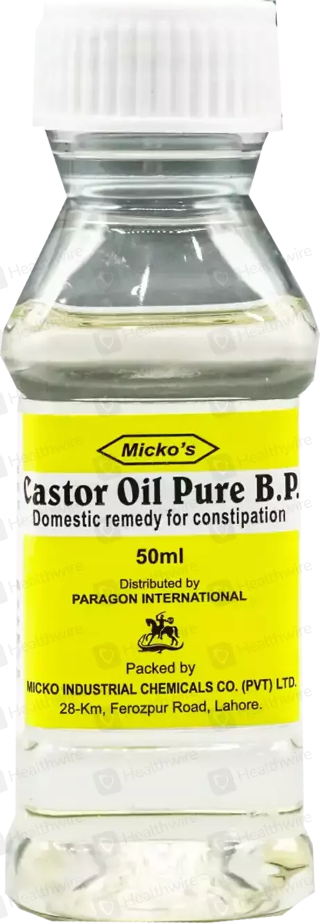 Castor Oil Pure B.P. 50ml Price in Pakistan - Uses, Dosage, Side Effects