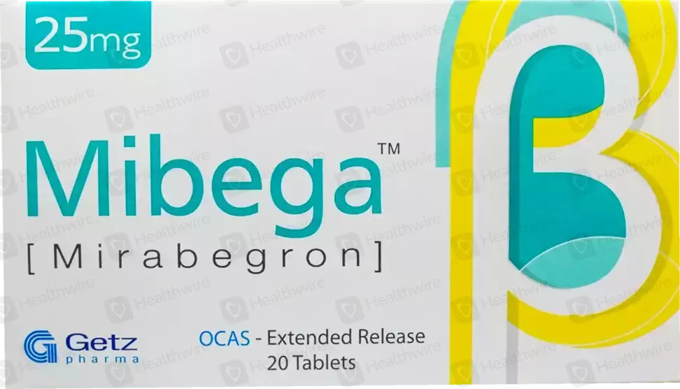Mibega (25mg) 20 Tablets Price in Pakistan - Uses, Dosage, Side Effects