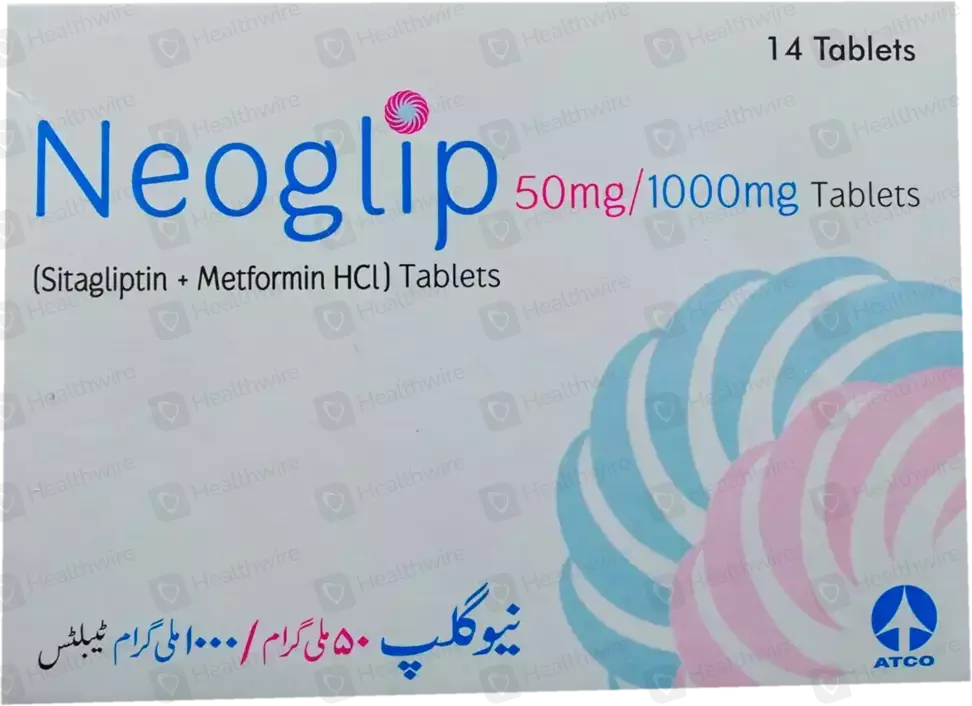 Neoglip (50/1000mg) 14 Tablets Price in Pakistan - Uses, Dosage, Side ...