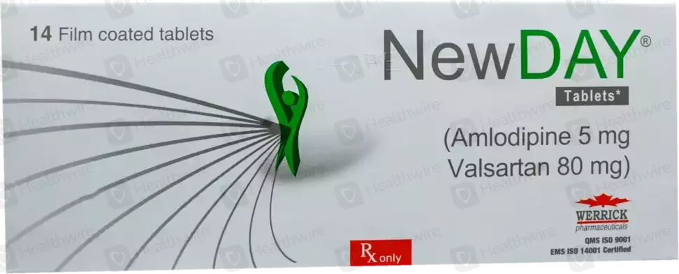 New Day (5/80mg) 14 Tablets Price in Pakistan - Uses, Dosage, Side Effects