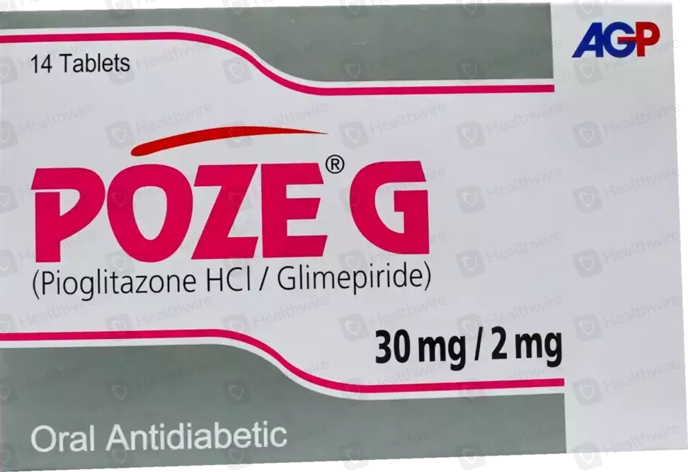 Poze G (30/2mg) 14 Tablets Price in Pakistan - Uses, Dosage, Side Effects