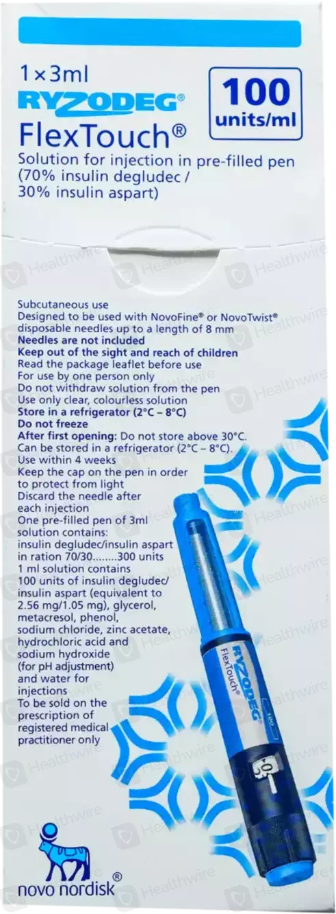 Ryzodeg (100 Iu/Ml) 3ml, 1 Flexpen Price in Pakistan - Uses, Dosage ...