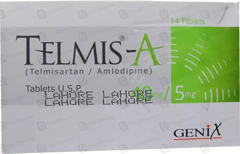 Telmis A (40/5mg) 14 Tablets Price in Pakistan - Uses, Dosage, Side Effects