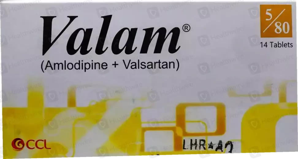 Valam (5/80mg) 14 Tablets Price in Pakistan - Uses, Dosage, Side Effects