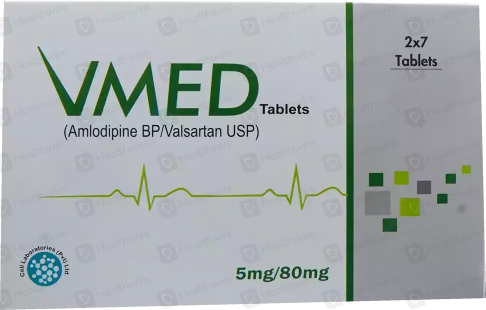 V Med (5/80mg) 14 Tablets Price in Pakistan - Uses, Dosage, Side Effects