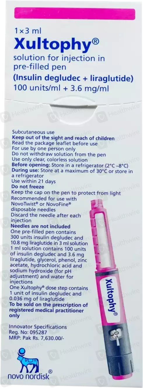 Xultophy (100 Units/3.6mg) 3ml Injection Pen Price in Pakistan - Uses ...