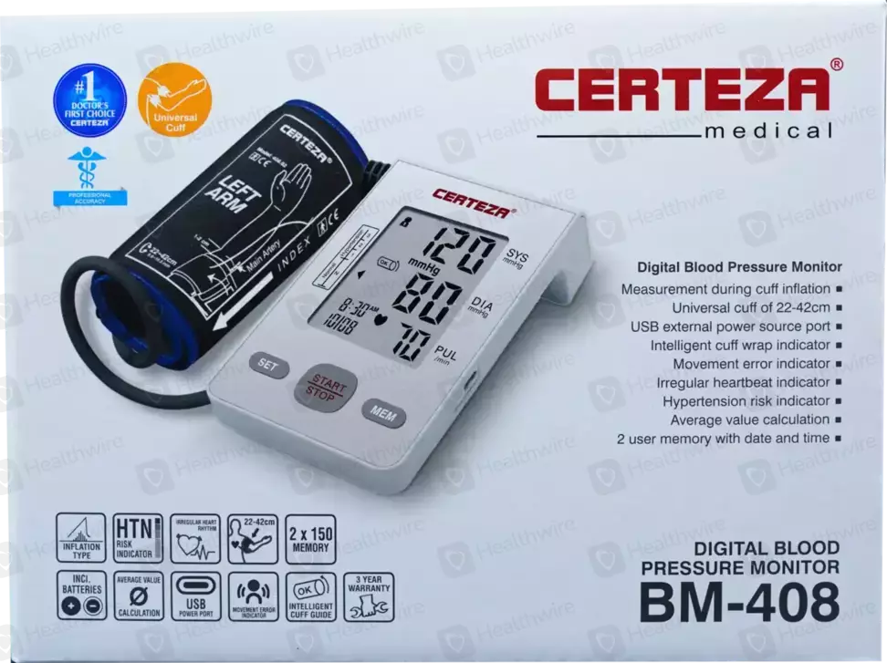 Certeza (Bm 408) Digital Blood Pressure Monitor Price in Pakistan ...