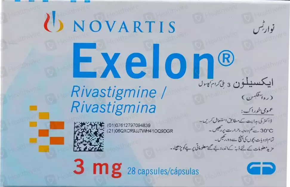 Exelon (3mg) 28 Capsules Price in Pakistan - Uses, Dosage, Side Effects