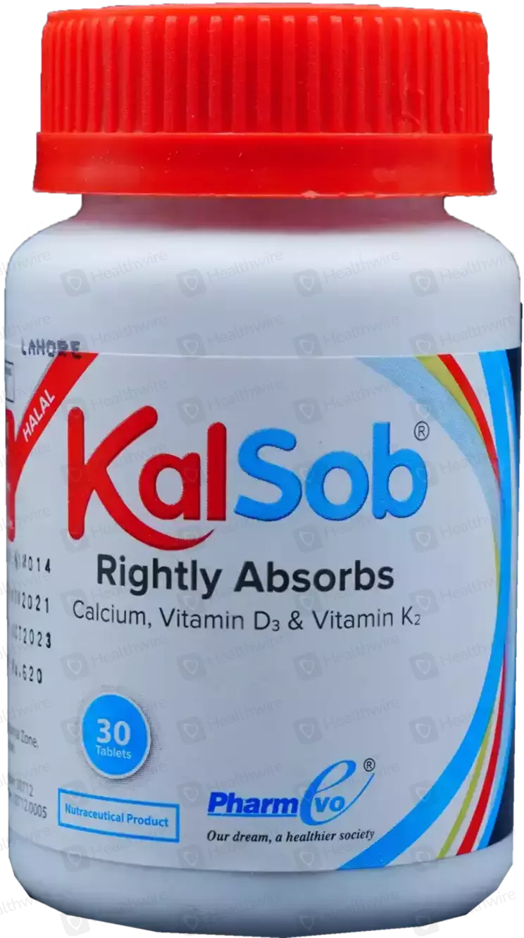 Kalsob 30 Tablets Price in Pakistan - Uses, Dosage, Side Effects