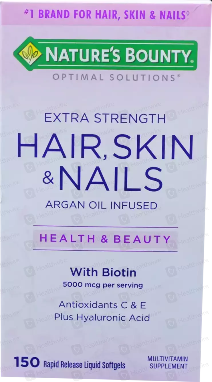 Extra Strenght Hair Skin Nails (5000mcg) 150 Capsules Price in Pakistan ...