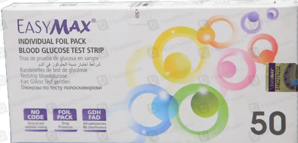 Easy Max (Blood Glucose) 50 Test Strips Price in Pakistan - Uses ...