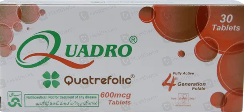 Quadro (600 Mcg) 30 Tablets Price in Pakistan - Uses, Dosage, Side Effects