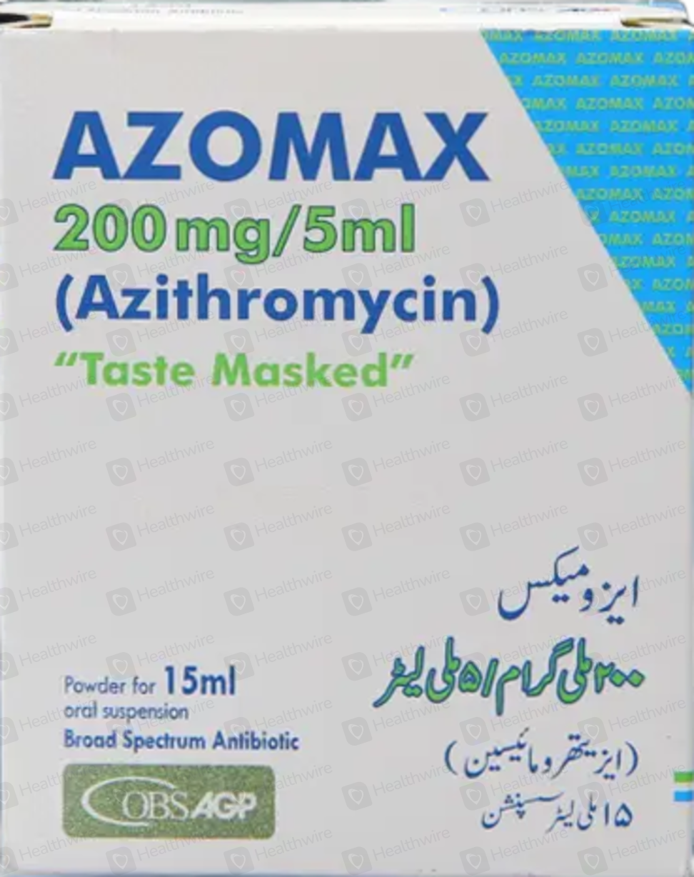 Azomax (200mg/5ml) 15ml Oral Suspension Price in Pakistan - Uses, Dosage, Side Effects