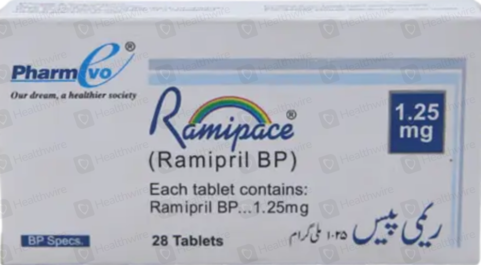 Ramipace (1.25mg) 28 Tablet Price in Pakistan - Uses, Dosage, Side Effects