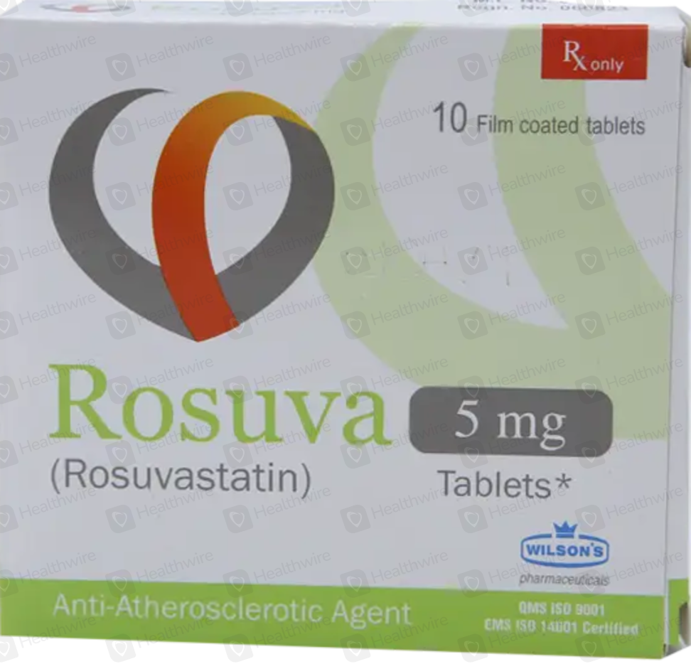 Rosuva (5mg) 10 Tablets Price in Pakistan - Uses, Dosage, Side Effects