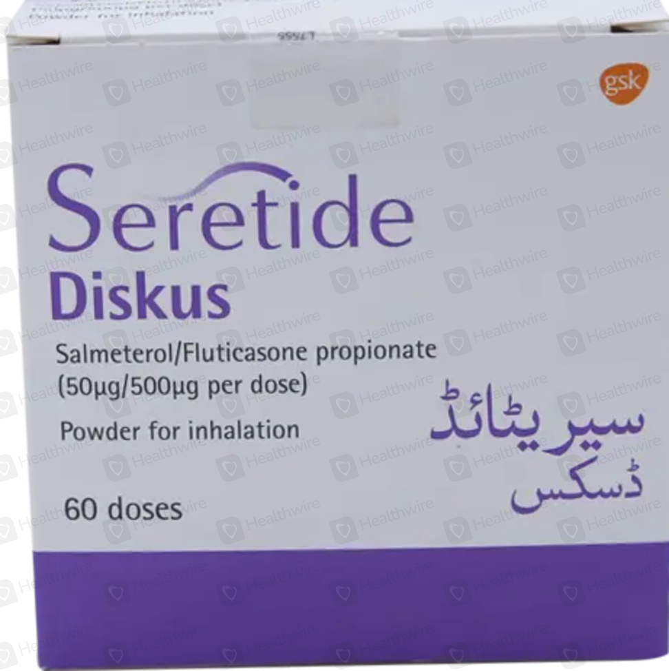 Seretide Diskus (50/250µg) 60 Doses, Powder For Inhalation Price in ...