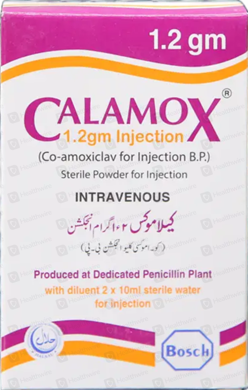 Calamox (1.2g) Injection Price in Pakistan - Uses, Dosage, Side Effects