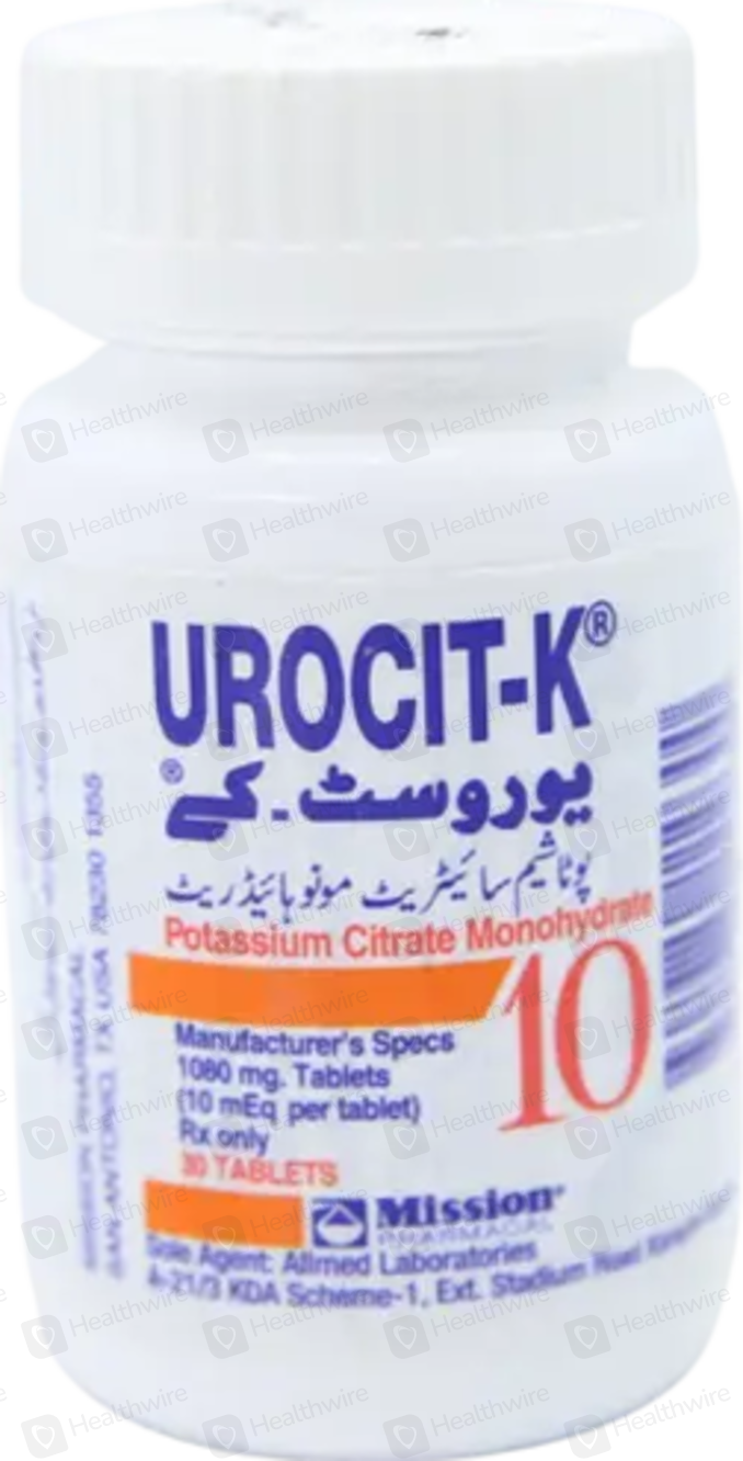 Urocit K (1080mg) 30 Tablets Price in Pakistan - Uses, Dosage, Side Effects
