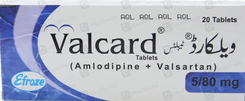 Valcard (5/80mg) 20 Tablets Price in Pakistan - Uses, Dosage, Side Effects