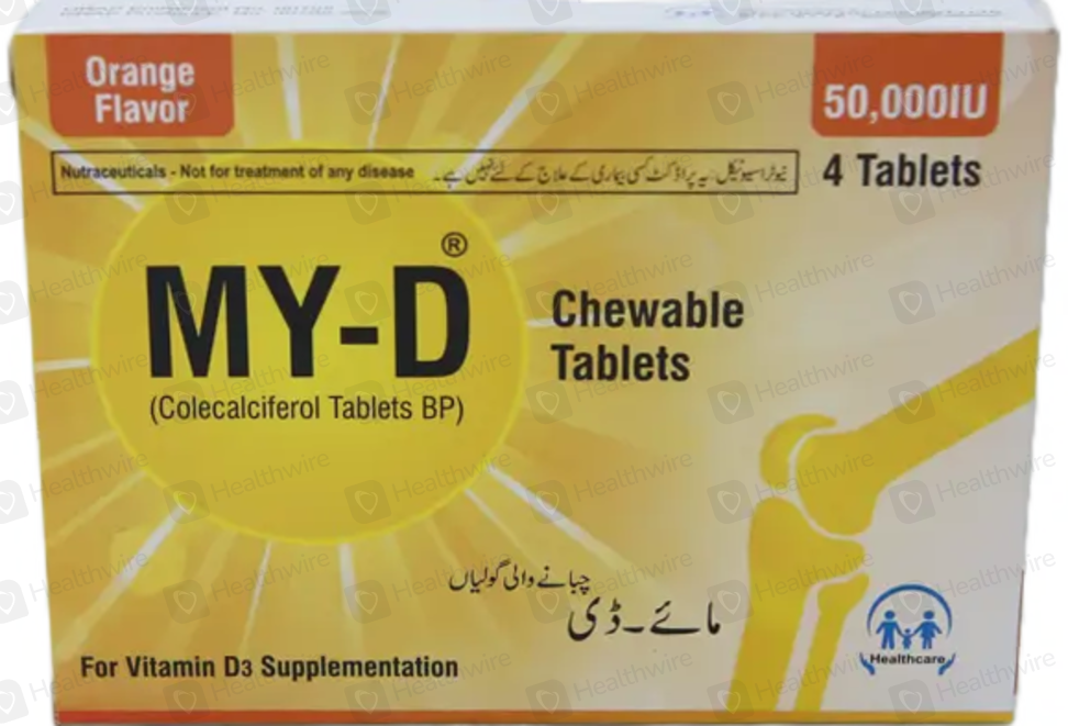 My D (50,000 Iu) 4 Tablets Price in Pakistan - Uses, Dosage, Side Effects