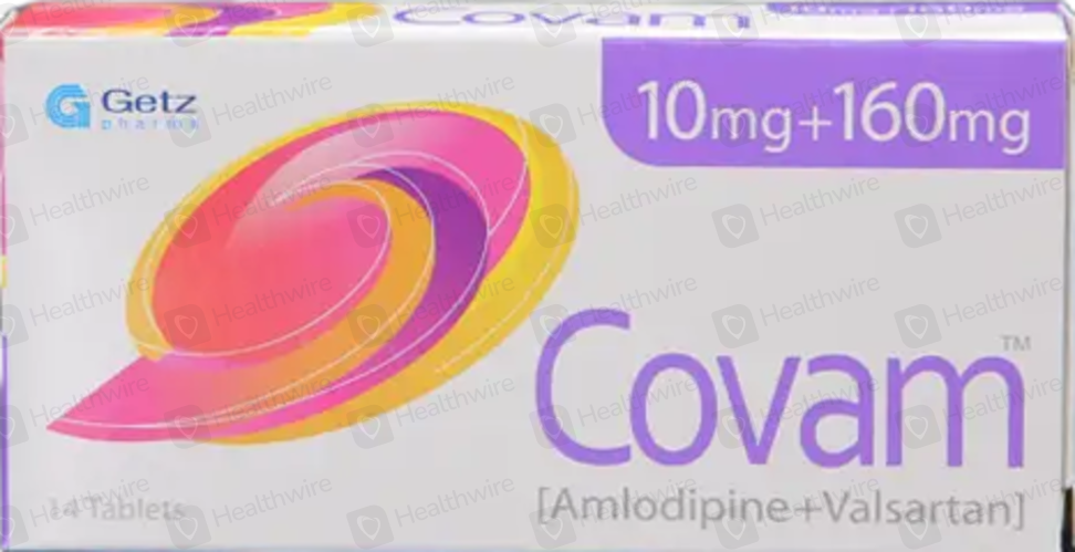 Covam (10/160mg) 14 Tablets Price in Pakistan - Uses, Dosage, Side Effects