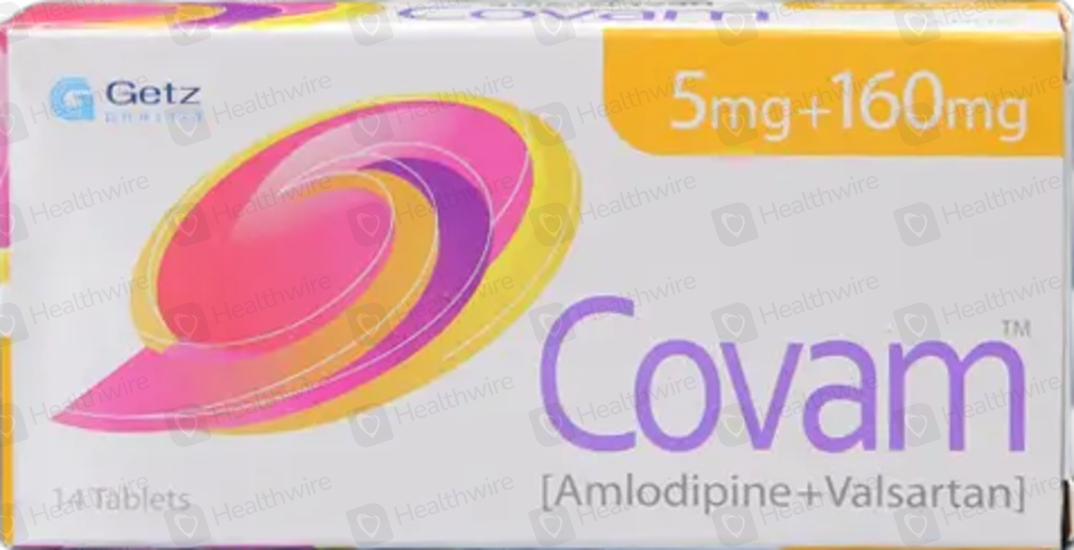 Covam (5/160mg) 14 Tablets Price in Pakistan - Uses, Dosage, Side Effects