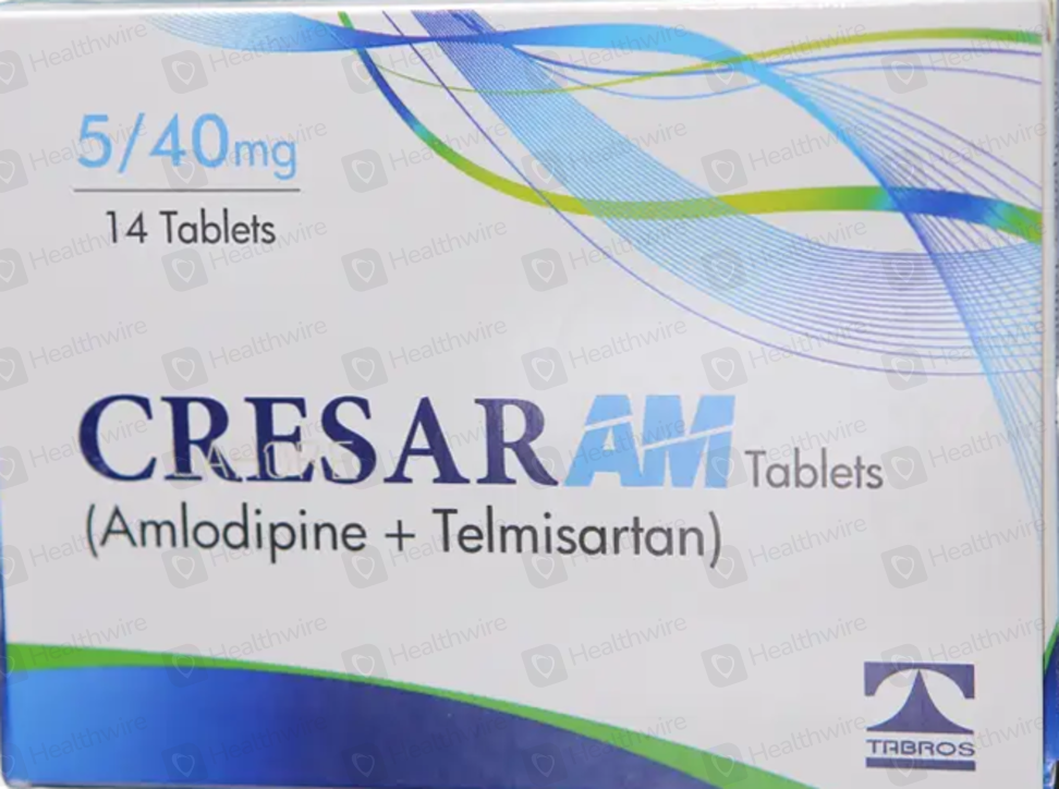 Cresar Am (5/40mg) 14 Tablets Price in Pakistan - Uses, Dosage, Side ...