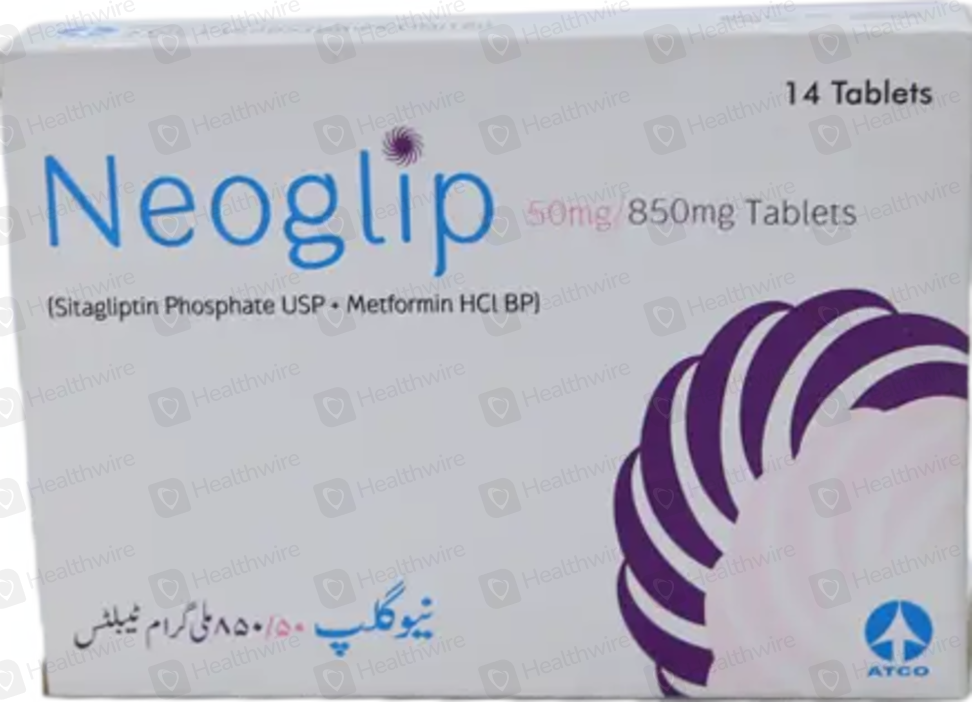Neoglip (50/850mg) 14 Tablets Price in Pakistan - Uses, Dosage, Side ...