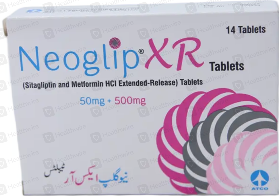 Neoglip Xr (50/500mg) 14 Tablets Price in Pakistan - Uses, Dosage, Side ...