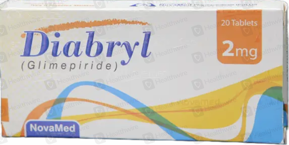 Diabryl (2mg) 20 Tablets Price in Pakistan - Uses, Dosage, Side Effects