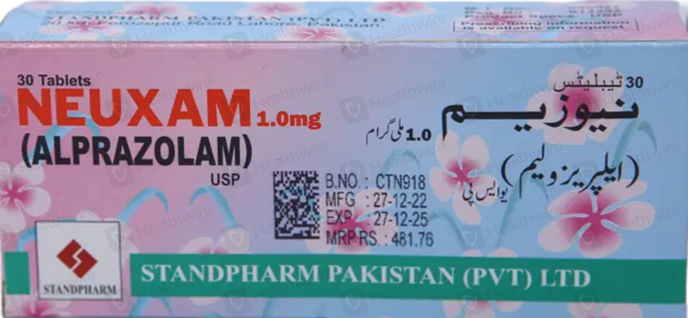 Neuxam (1mg) 30 Tablets Price in Pakistan - Uses, Dosage, Side Effects