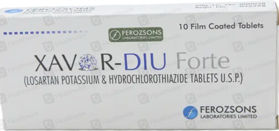Xavor Diu Forte (100/25mg) 10 Tablets Price in Pakistan - Uses, Dosage ...