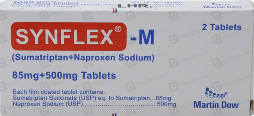 Synflex M (85/500mg) 2 Tablets Price in Pakistan - Uses, Dosage, Side Effects