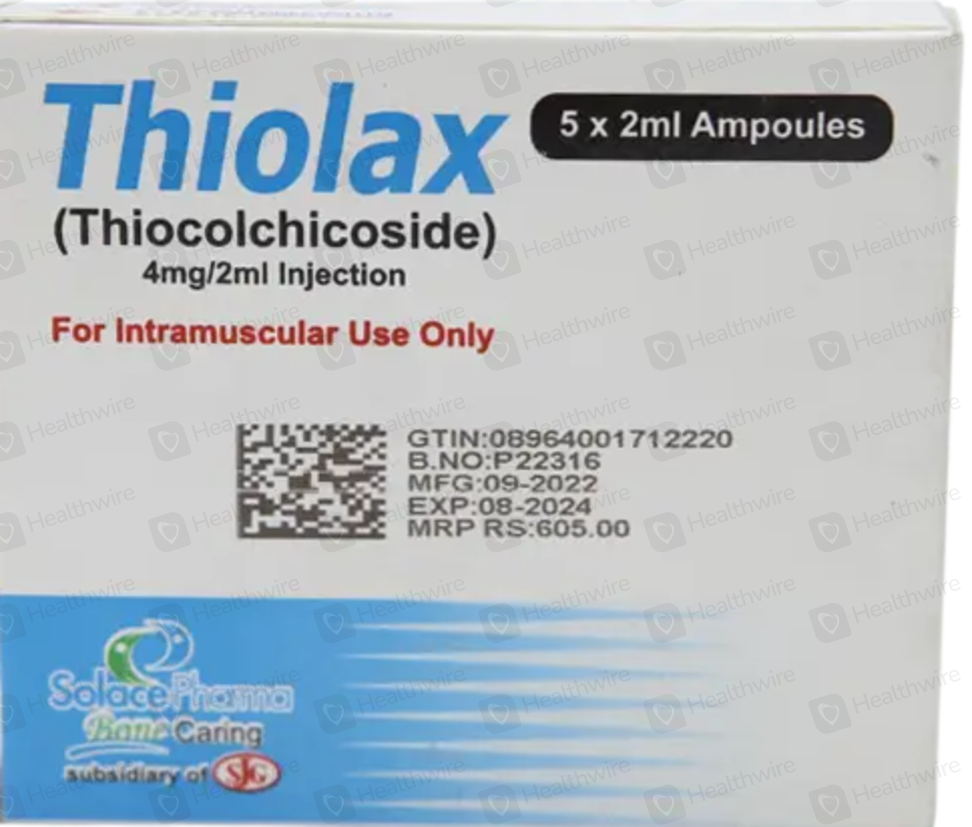 Thiolax (4mg/2ml) 5 Ampoule Injections Price in Pakistan - Uses, Dosage ...