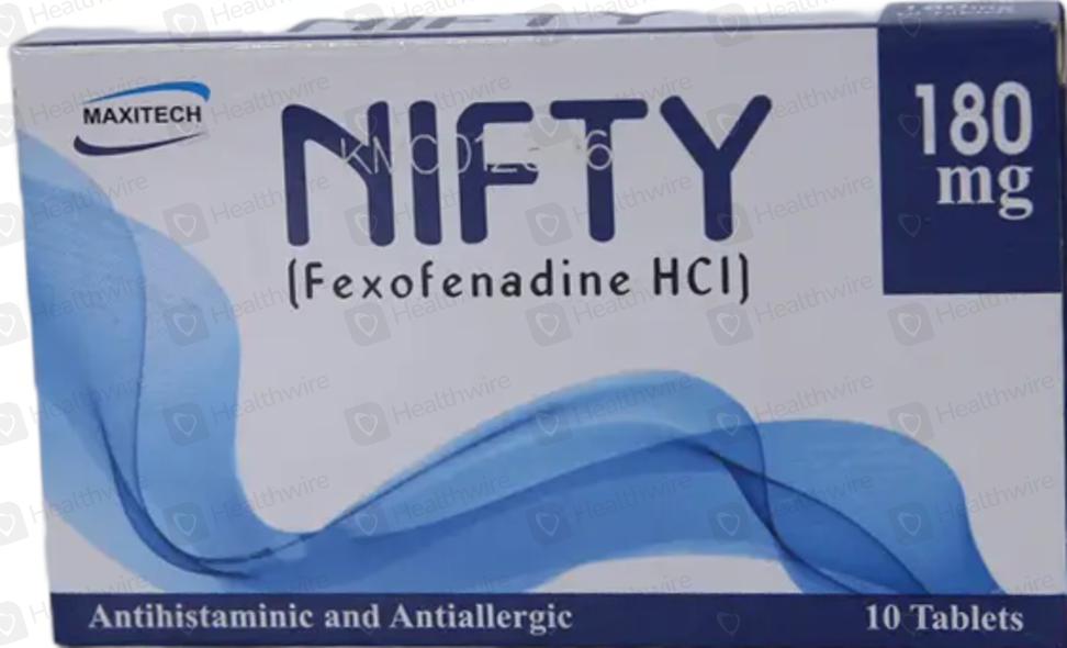 Nifty (180 Mg) 10 Tablets Price in Pakistan - Uses, Dosage, Side Effects