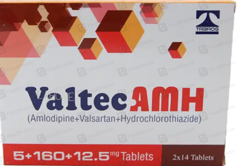 Valtec Amh (5/160/12.5mg) 28 Tablets Price in Pakistan - Uses, Dosage, Side Effects