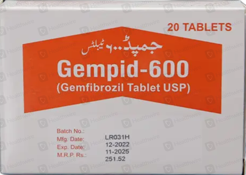 Gempid (600mg) 20 Tablets Price in Pakistan - Uses, Dosage, Side Effects