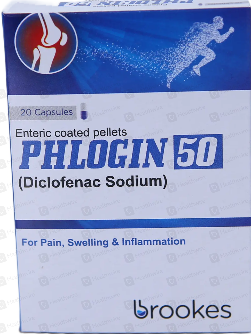 Phlogin (50mg) 20 Capsules Price in Pakistan - Uses, Dosage, Side Effects
