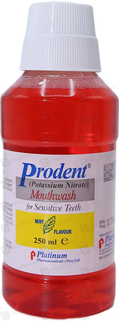 Prodent (1%) 250ml Mouthwash Price in Pakistan - Uses, Dosage, Side Effects