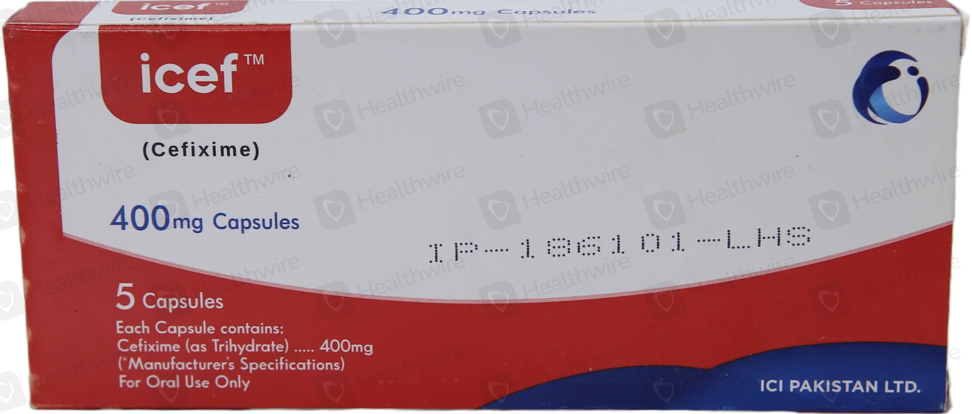 Icef (400mg) 5 Capsules Price in Pakistan - Uses, Dosage, Side Effects