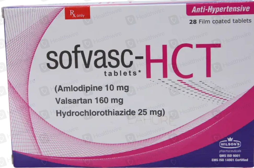 Sofvasc Hct (10/160/25mg) 28 Tablets Price in Pakistan - Uses, Dosage ...