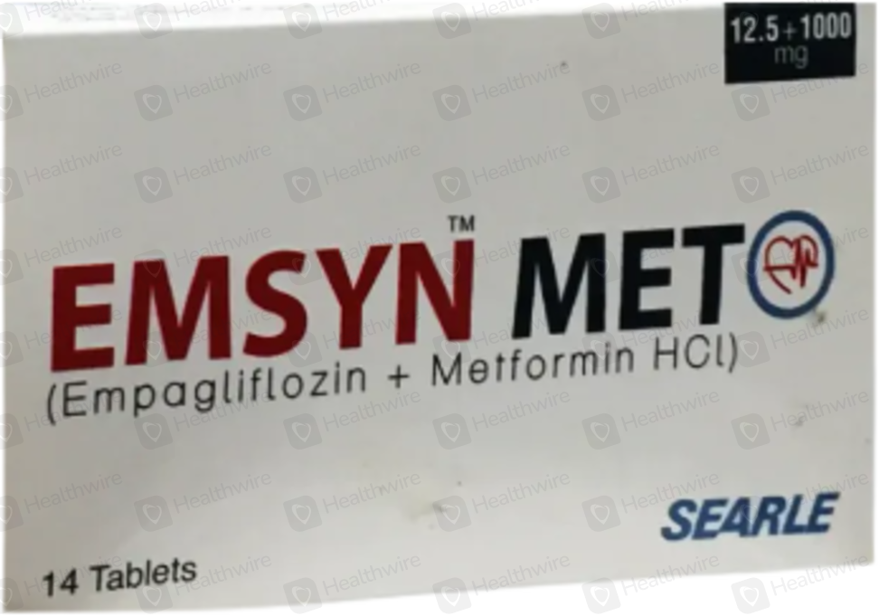 Emsyn Met (12.5/1000mg) 14 Tablets Price in Pakistan - Uses, Dosage ...