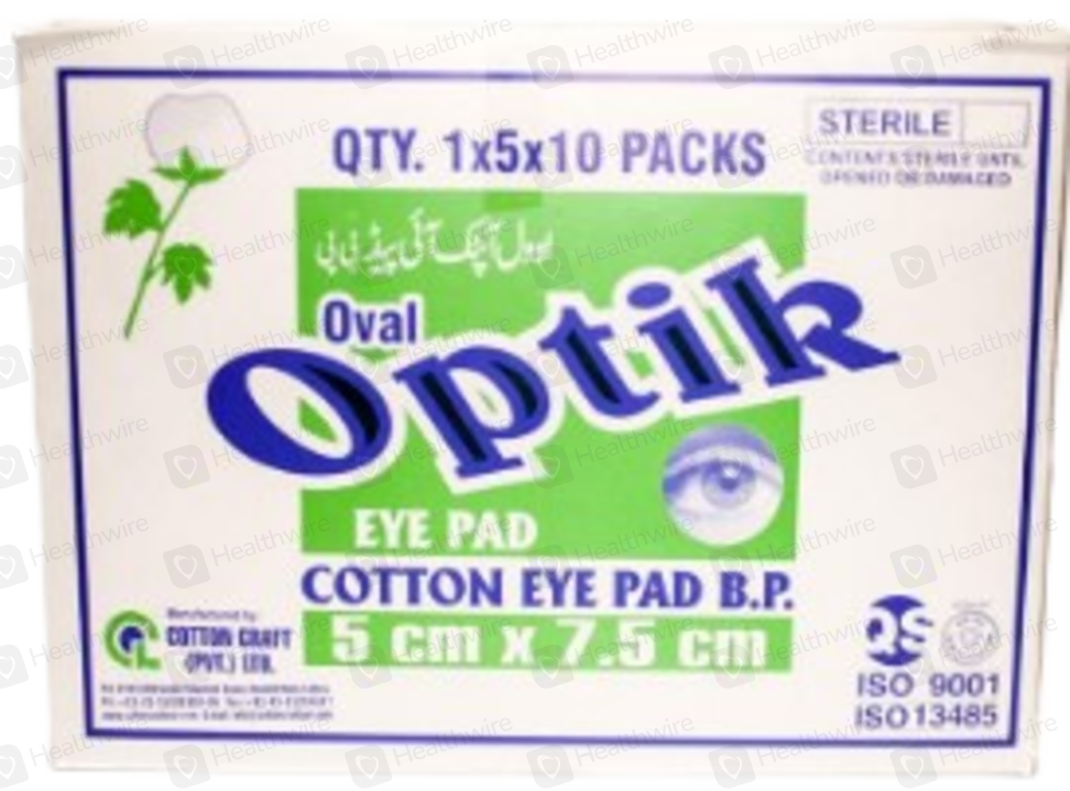 Eye Pad Optick 5*7.5 (5 S) Price in Pakistan - Uses, Dosage, Side Effects