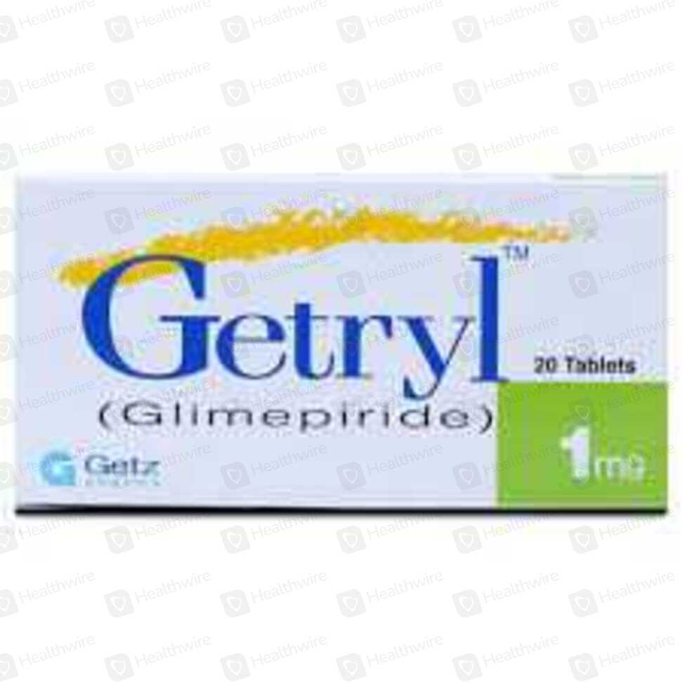 Getryl (1 Mg) 30 Tablets Price in Pakistan - Uses, Dosage, Side Effects